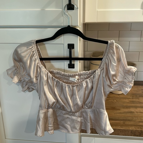idem ditto | Tops | Champagne Colored Crop Top | Poshmark